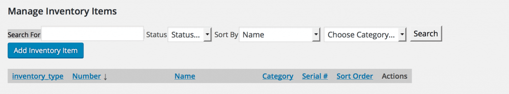 Adding Inventory - WP Inventory Manager