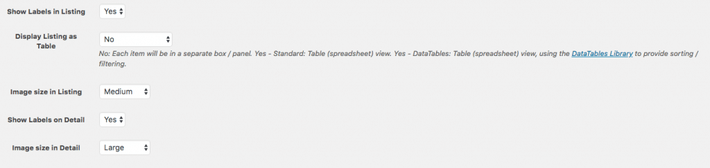Display - WP Inventory Manager