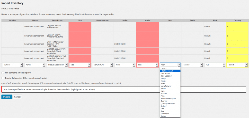 Importing and Exporting Inventory - WP Inventory Manager
